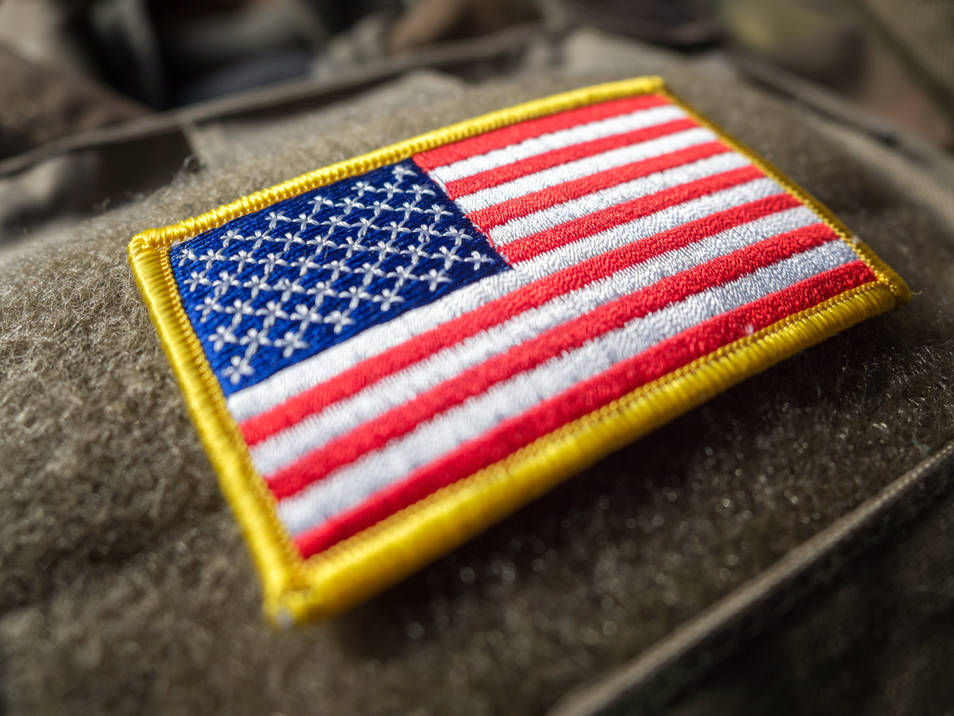 US flag velcro patch, an Abstract Photo by be.image photography