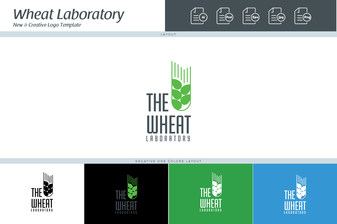 The Wheat Laboratory Logo Template, a Branding & Logo Template by ...