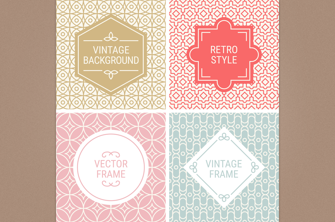 Mono line frames and patterns, a Pattern Graphic by miumiu