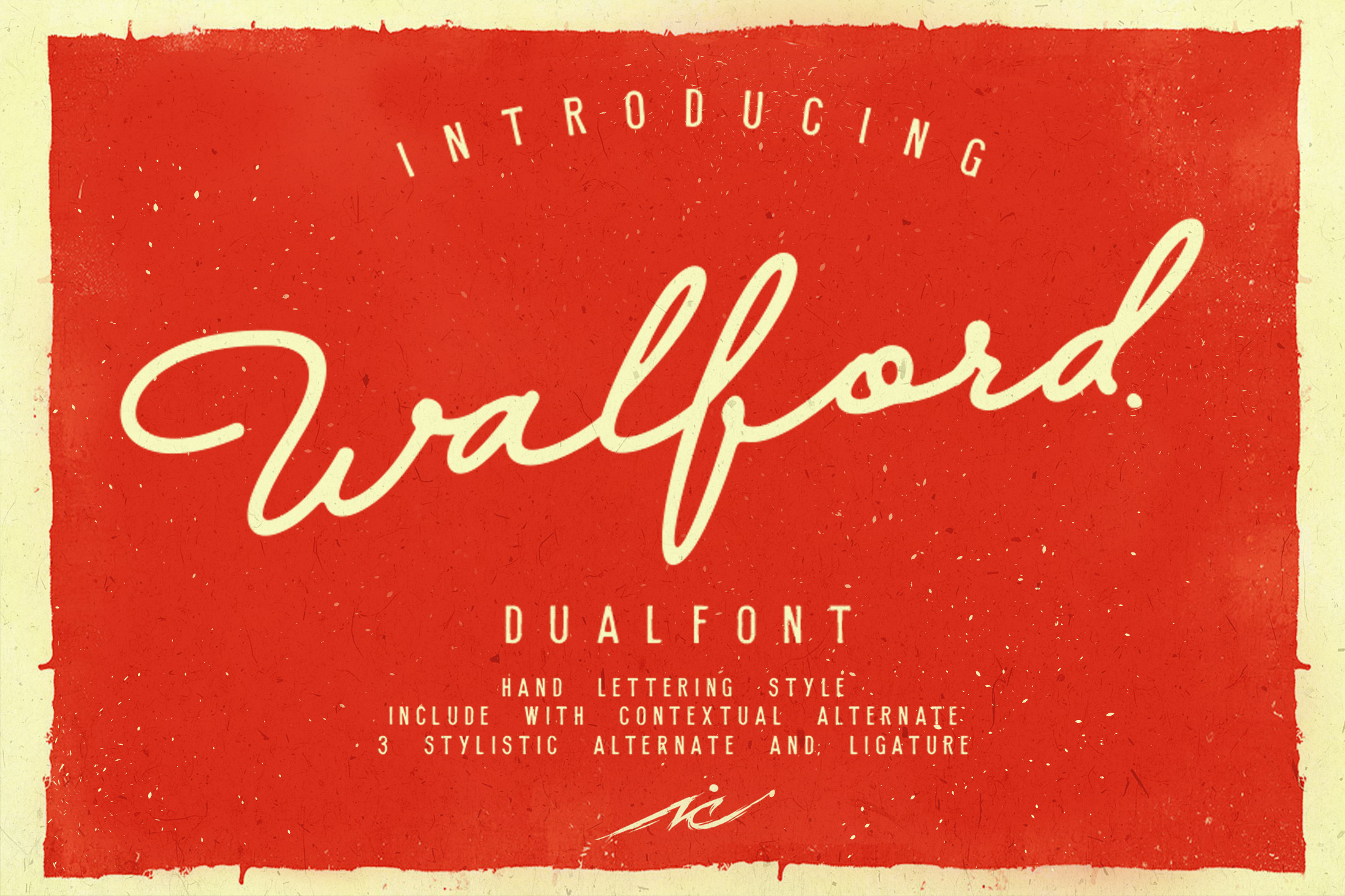 Walford Dual Font, a Script Font by senzana
