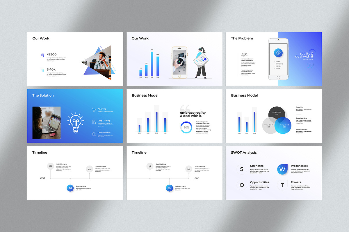 The X - Powerpoint Template, a Presentation Template by creathrivestudio