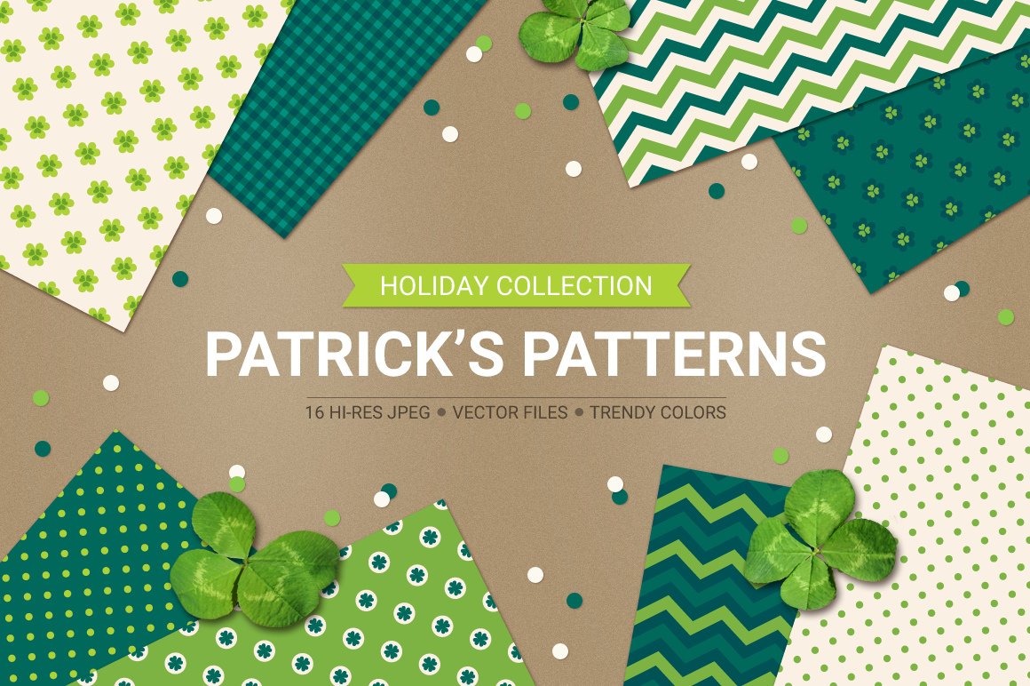 St. Patrick's Day seamless patterns, a Pattern Graphic by miumiu