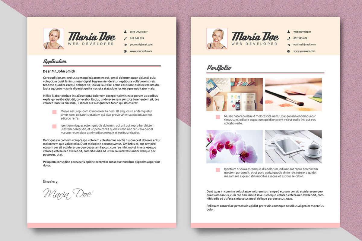 A4/Letter Resume Templates, a Resume Template by feydesign