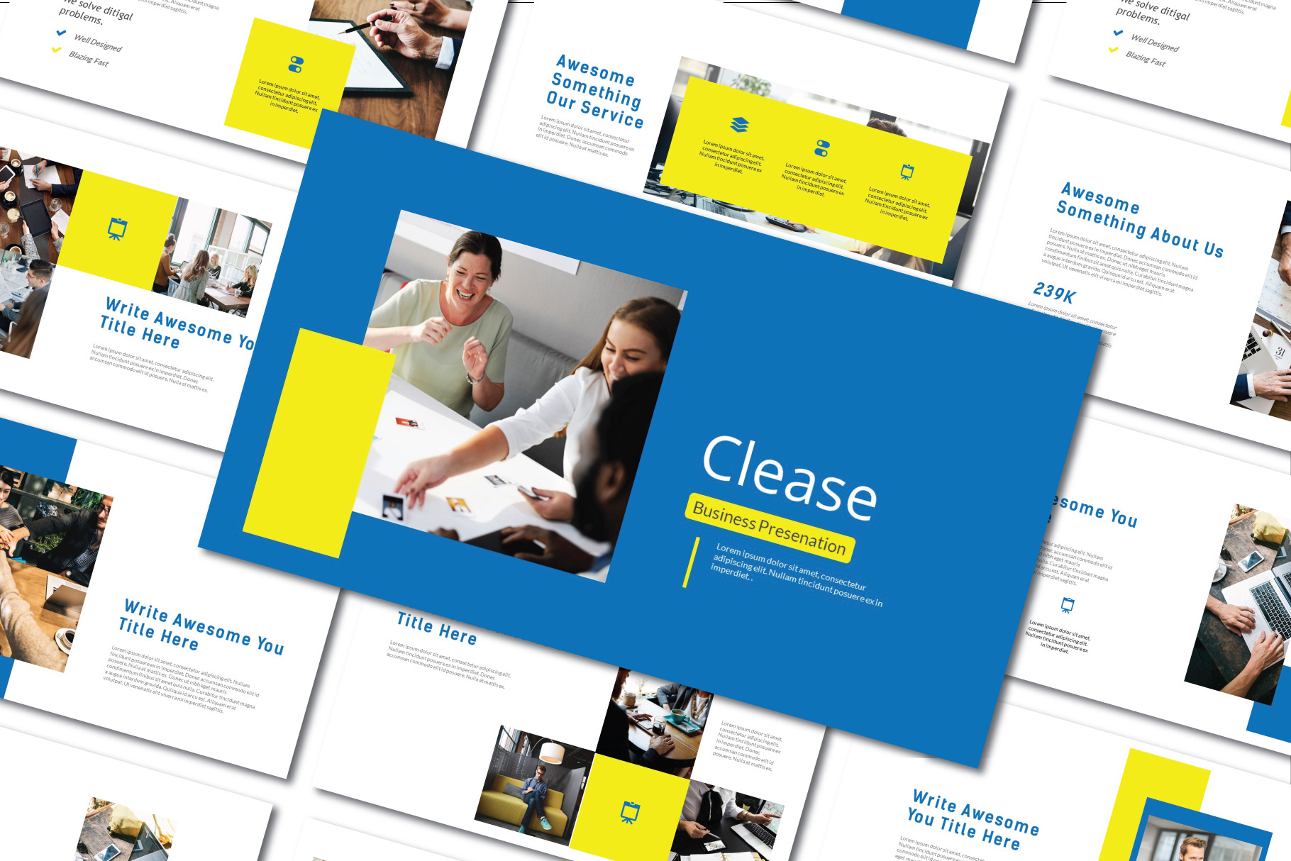 Clease Business PowerPoint, a Presentation Template by Spesifikdesign ...