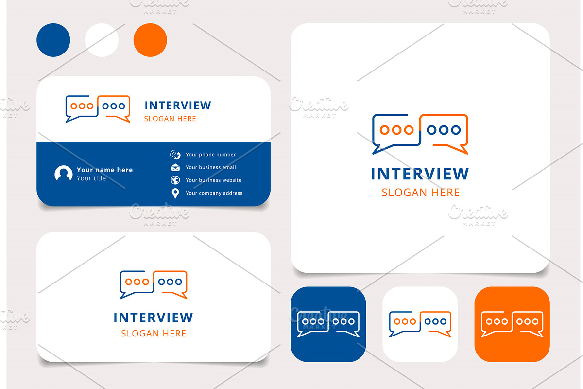 Interview logo design with editable, a Person Illustration by ...
