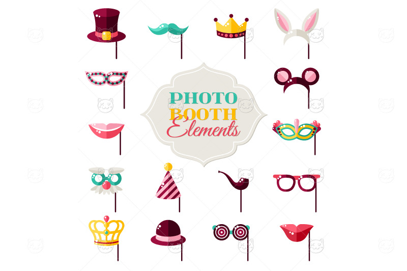 Photo Booth Elements, a Decorative Illustration by kotoffei
