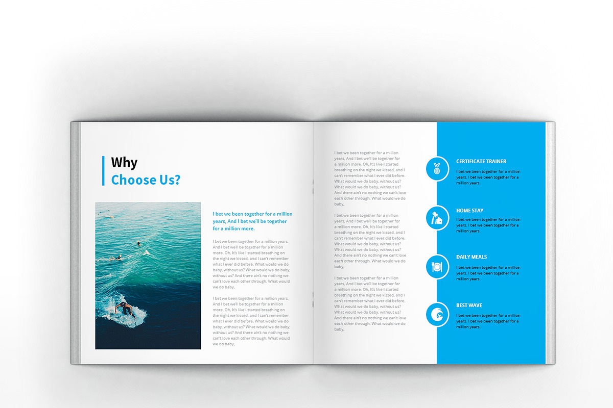 High Wave - Surfing Square Brochure, a Brochure Template by Incools Stokie