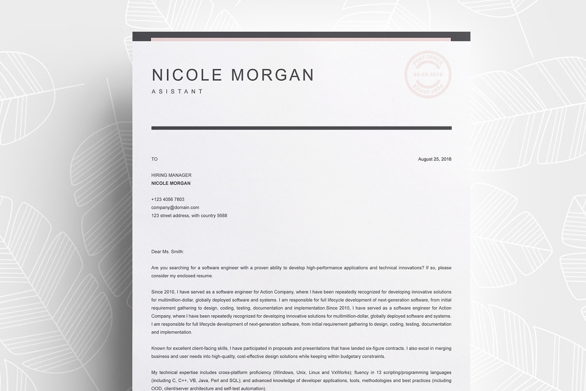Clean Minimal Resume / CV Template, a Resume Template by ResumeInventor