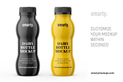Dairy bottle mockup, a Cups & Container Mockup by Smarty Mockups