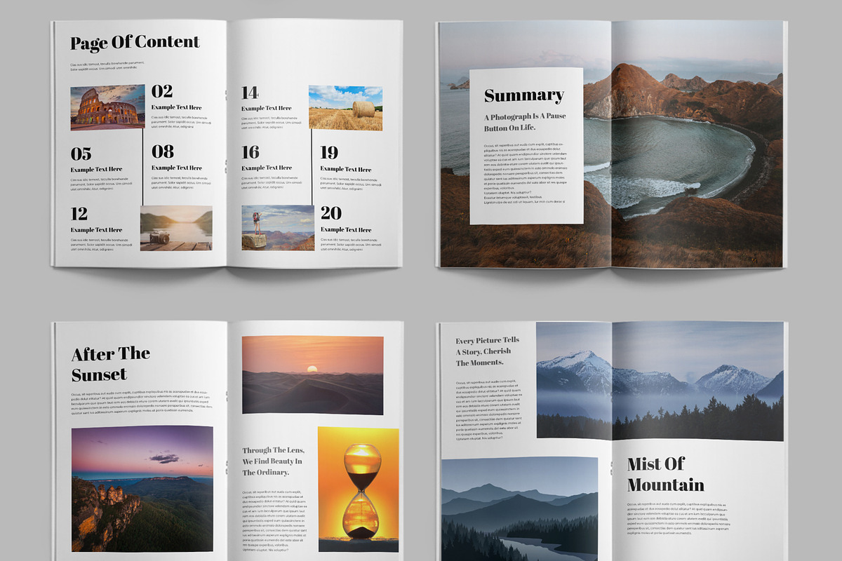 Photo Book Magazine Layout