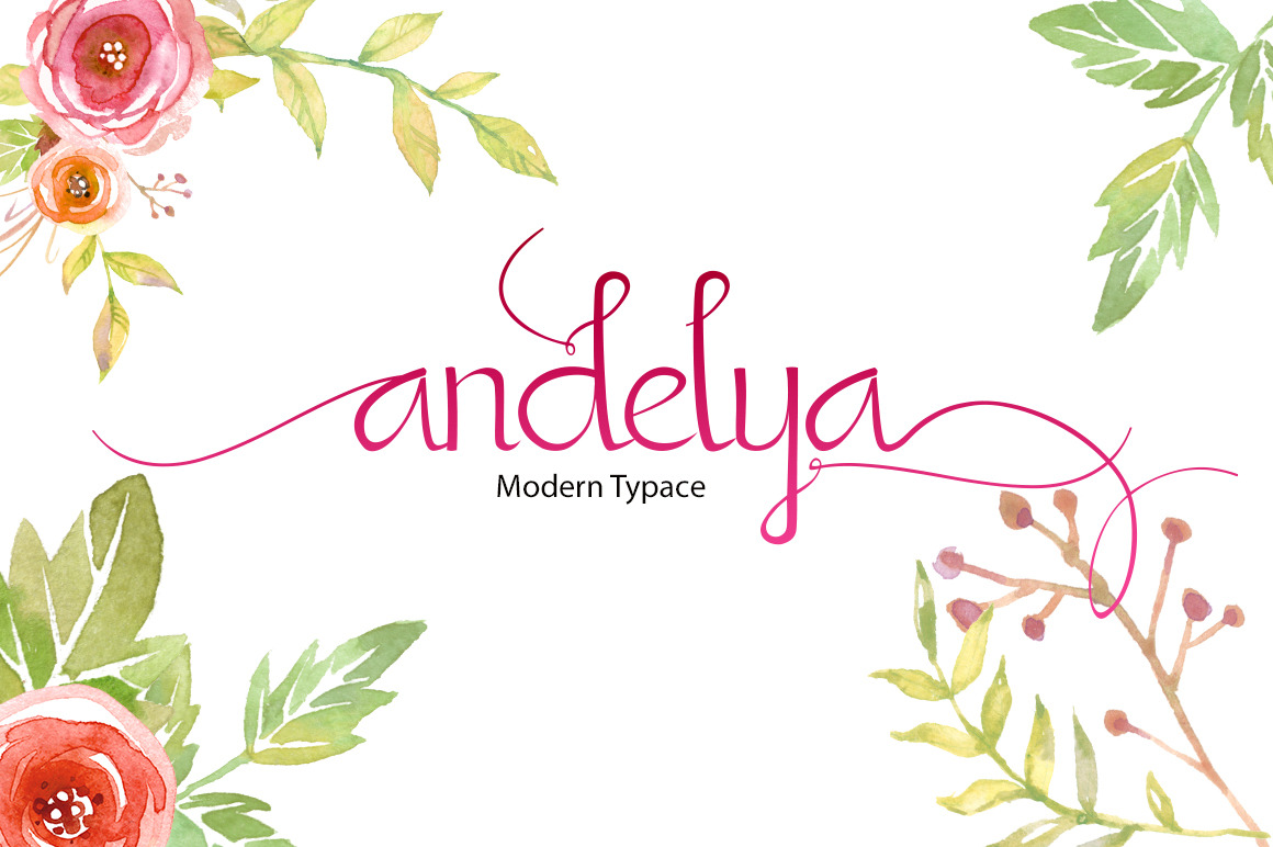 Andelya, a Script Font by redbox.design | Creative Market