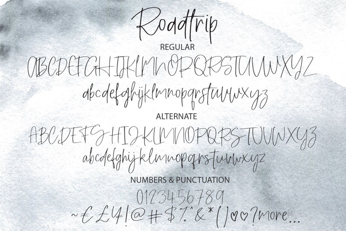 Roadtrip | Handwritten Font, a Script Font by Artstudio