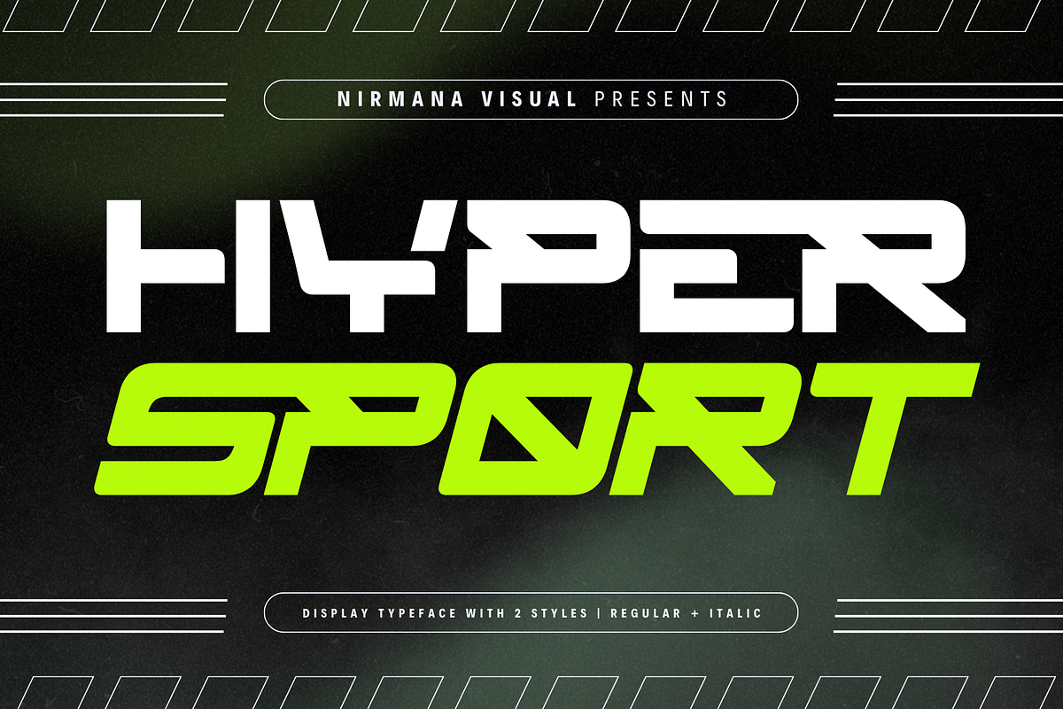 Hyper Sport - Racing Logo Font, a Sans Serif Font by Nirmana Visual
