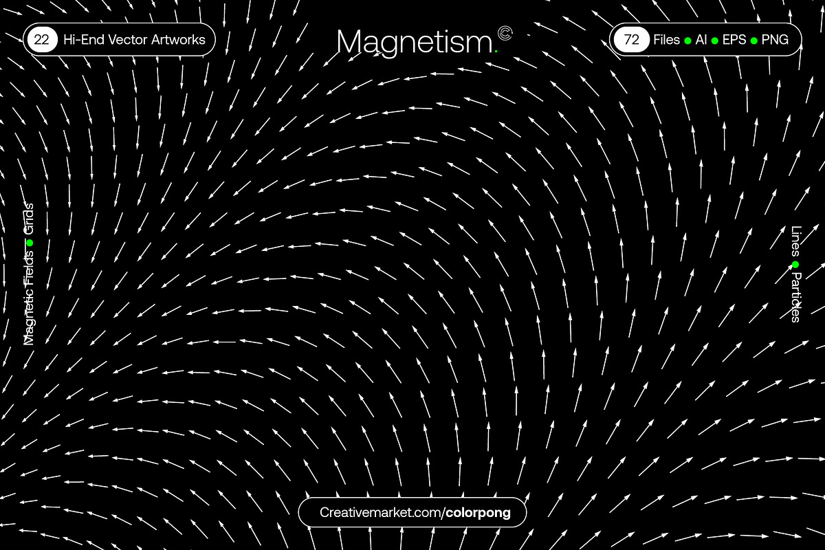 Magnetism - Vector Bundle, a Pattern Graphic by Colorpong