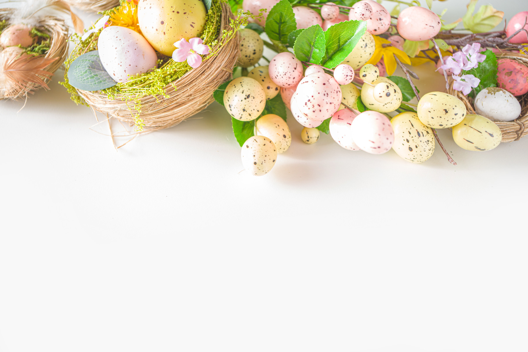 Easter eggs festive background, a Holiday Photo by Rimma | Creative Market