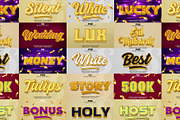 Golden 3d text effect bundle V.04, a Layer Style Add-On by bdrobin ...