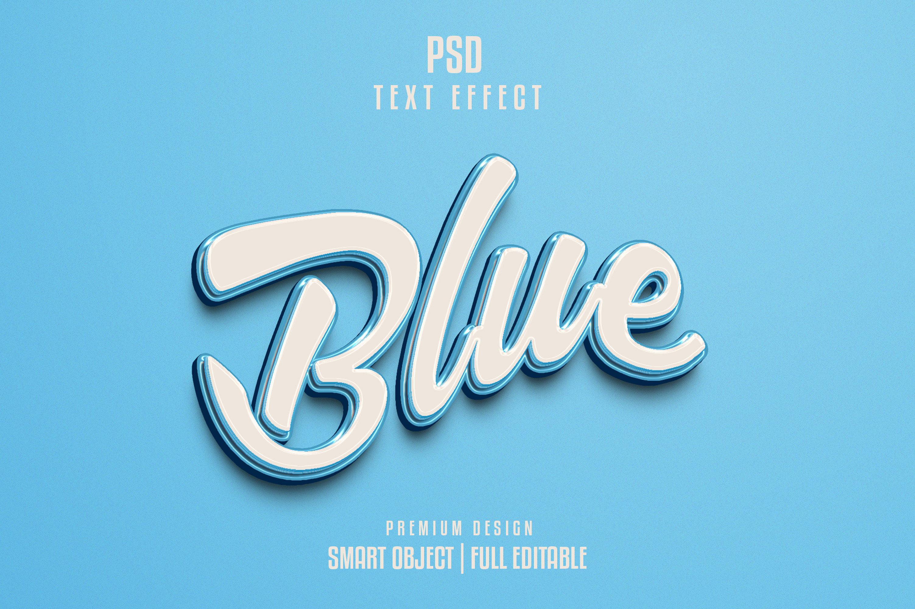 Blue 3d text effect style, a Layer Style Add-On by himelgfx