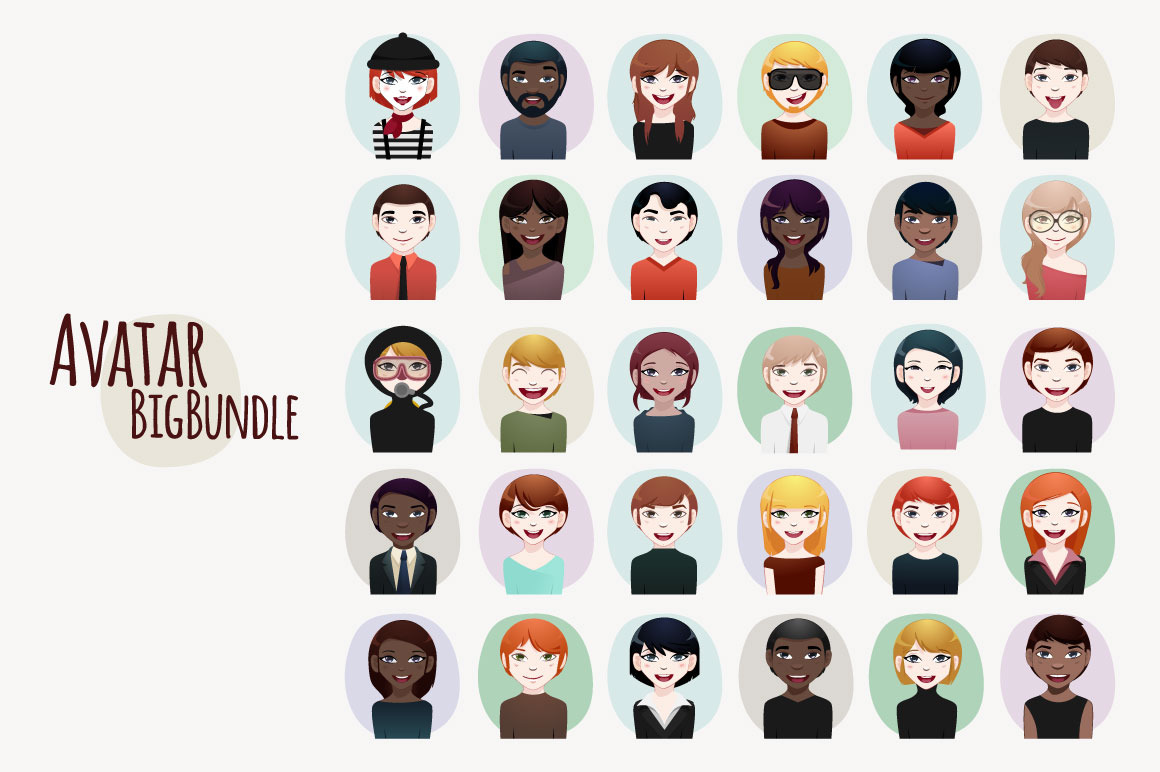 30 x Avatar set, a Work Illustration by Beatriz Gascón