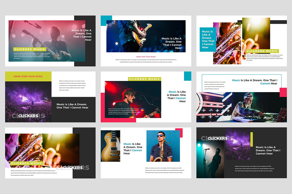 Clickers - Music Band Keynote, a Presentation Template by StringLabs