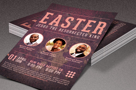 Easter Church Flyer Template, a Flyer Template by loswl