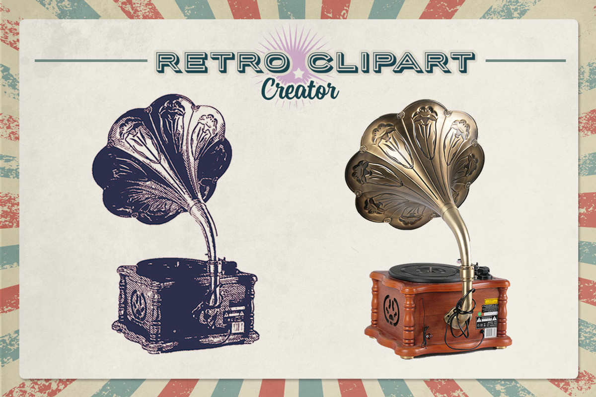 Retro Clipart Creator, an Action Add-On by g design