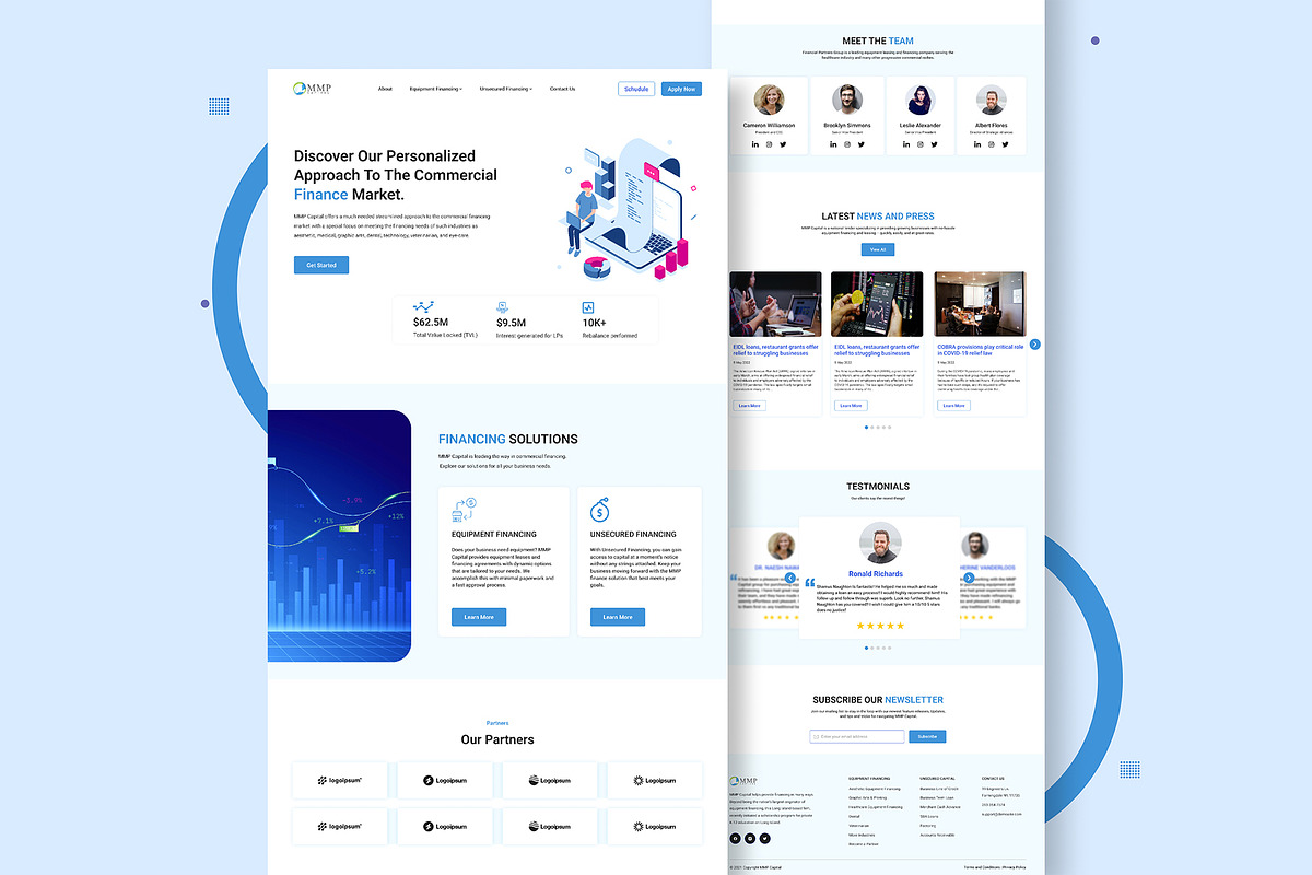 Finance Landing Page, a Landing Page Template by Design Valley ...