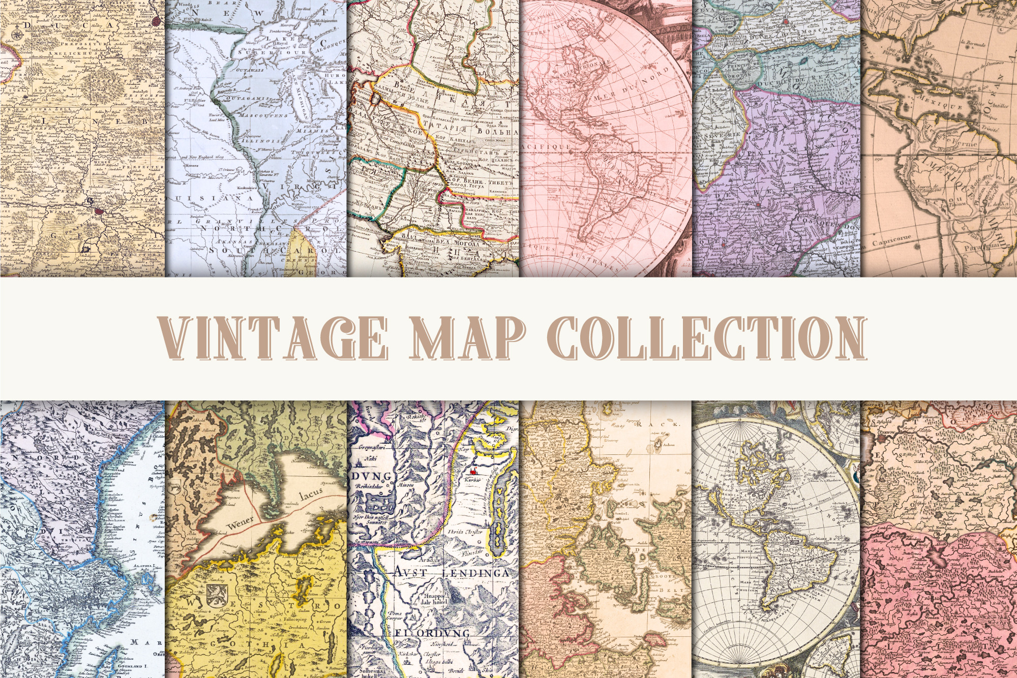 Vintage Map Scrapbook Paper | Illustrations ~ Creative Market