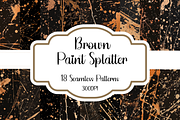 Brown Paint Splatter Patterns
