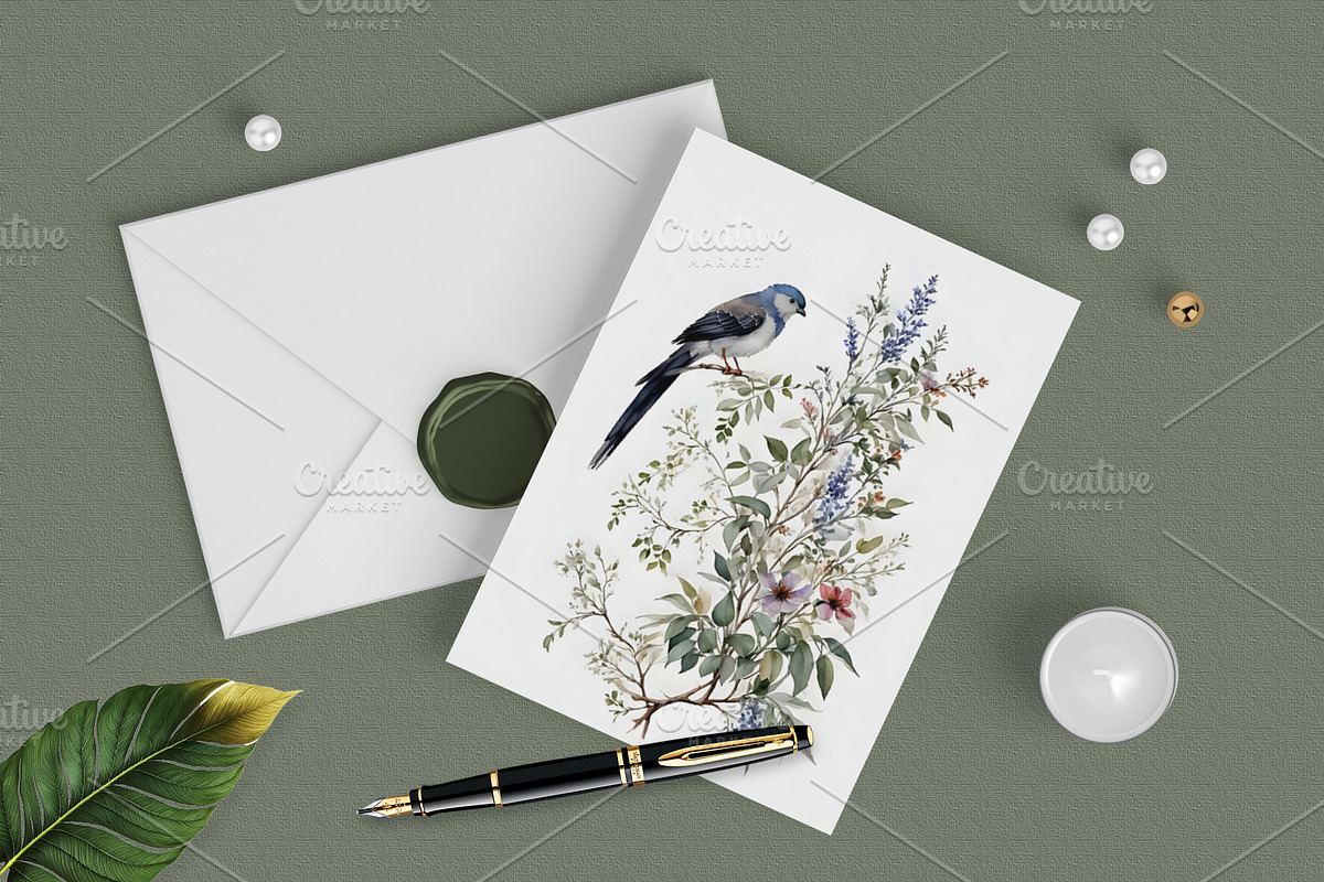 Printable Digital Greeting Cards, a Card Template by Oshin Design