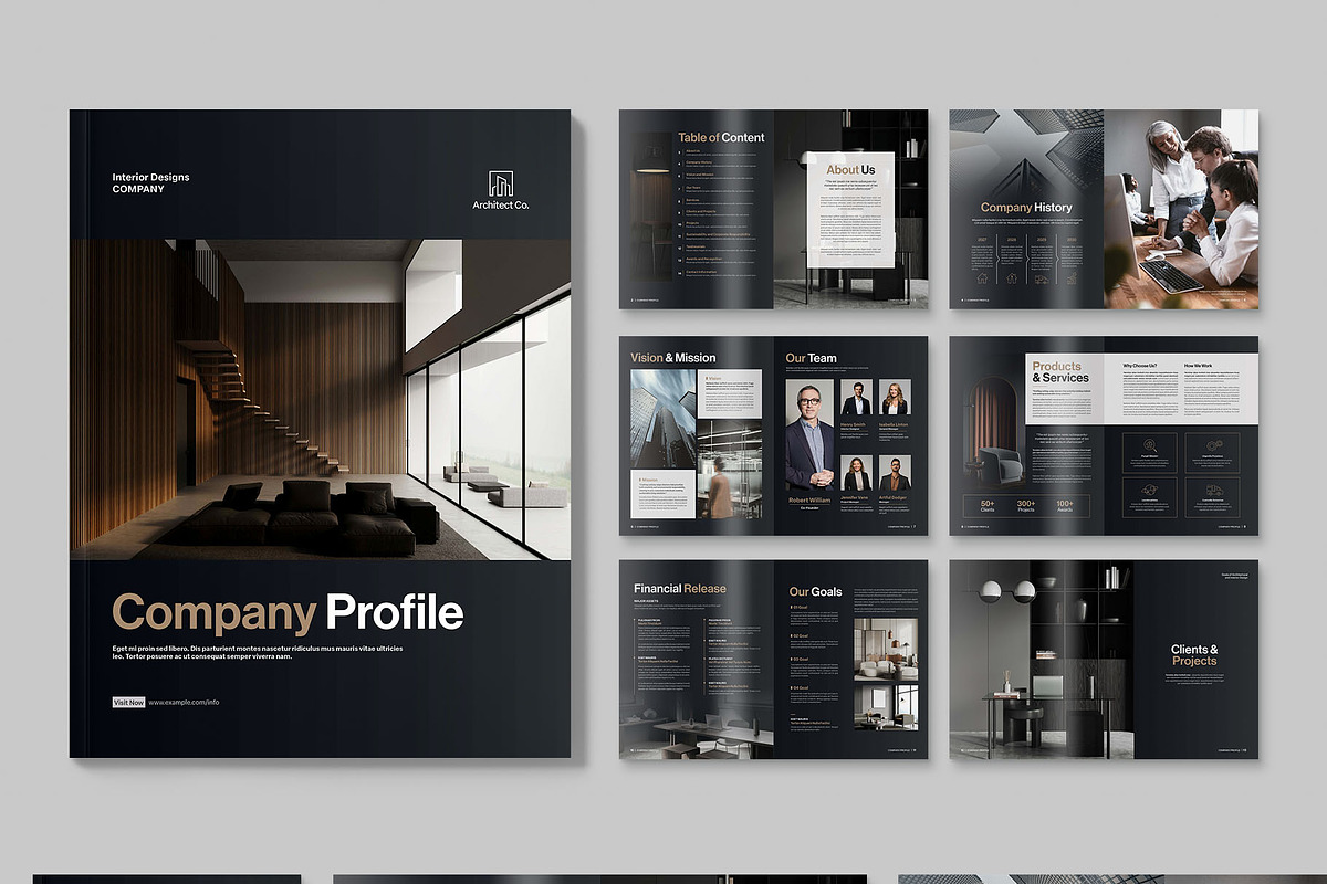 Company Profile Template, a Brochure Template by BrandPacks