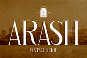 Arash - Vintage Serif Font, a Serif Font by PutraCetol Studio