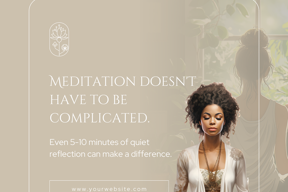MINDFULNESS SOCIAL MEDIA POSTS, a Social Media Template by Daring Digies
