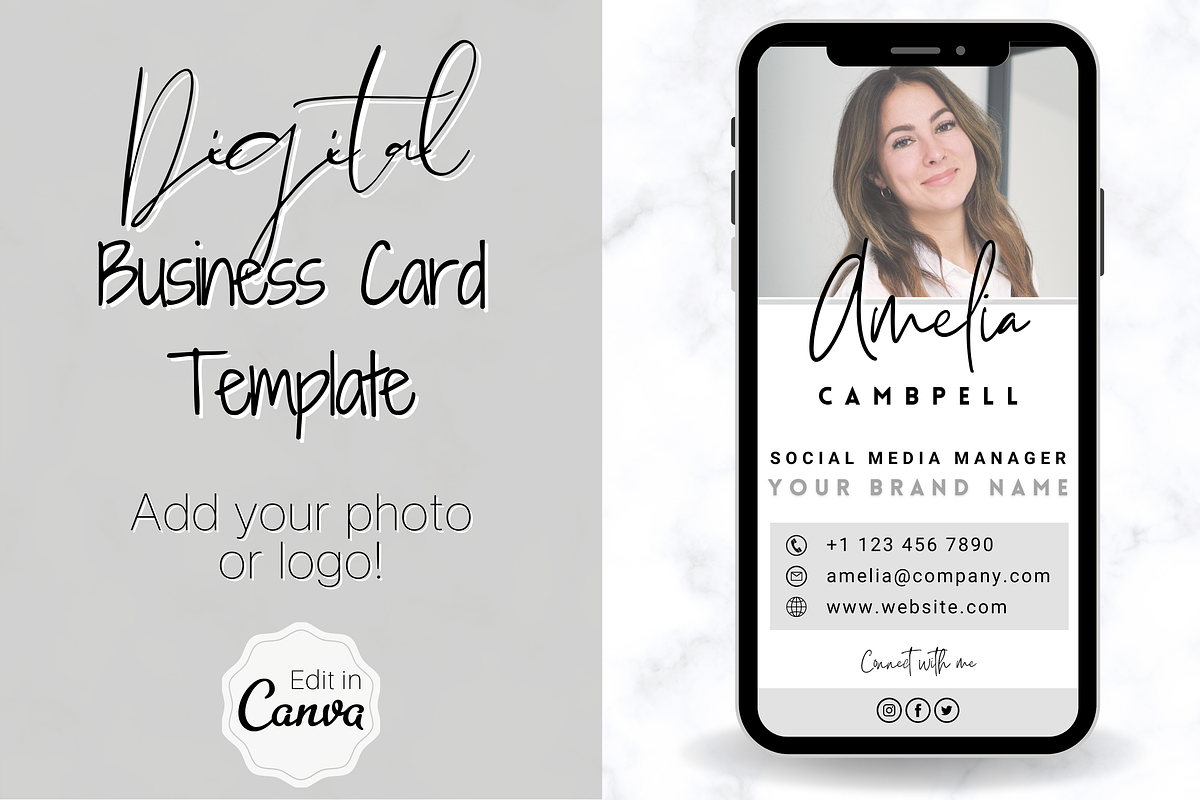Digital Business Card Template
