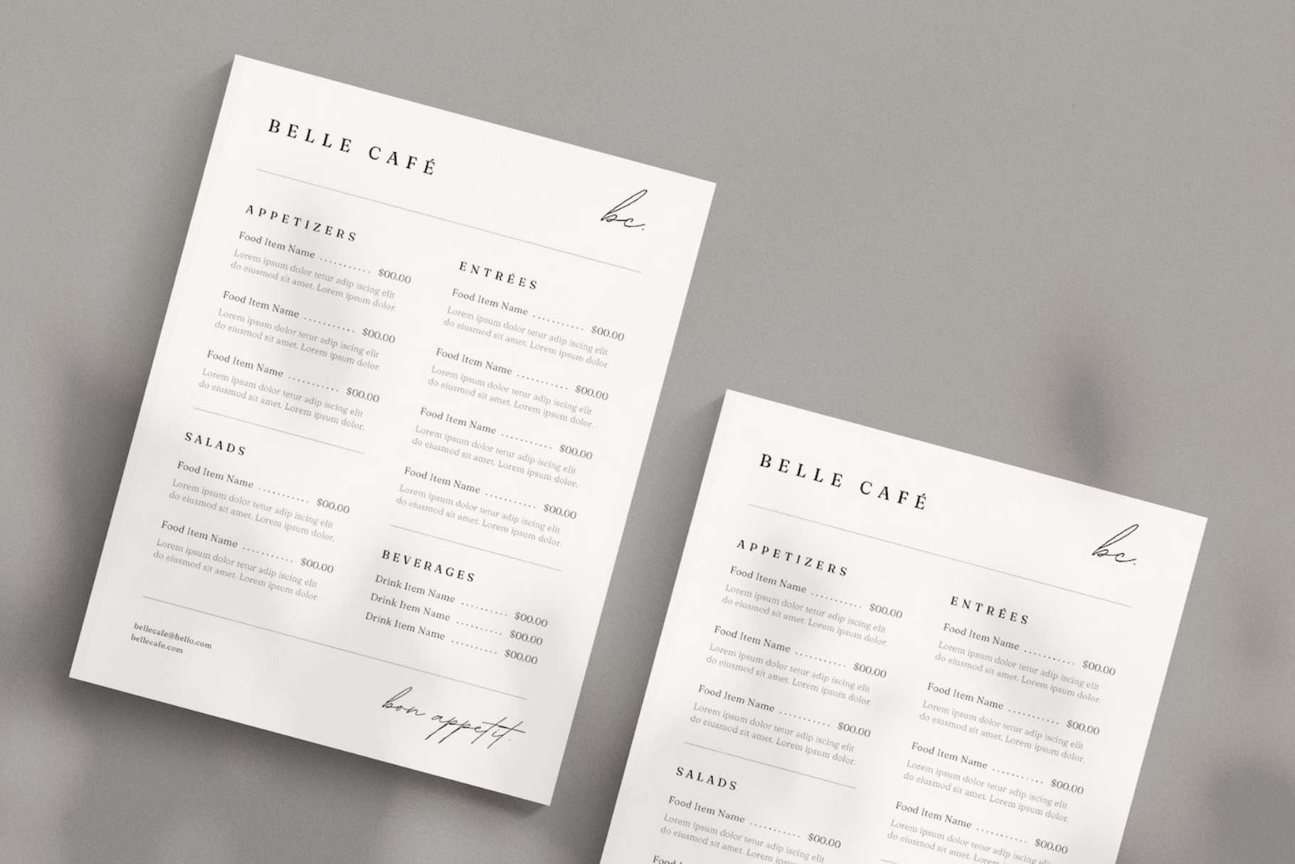 Minimal Restaurant Menu Template, a Marketing Template by frommakertomaker