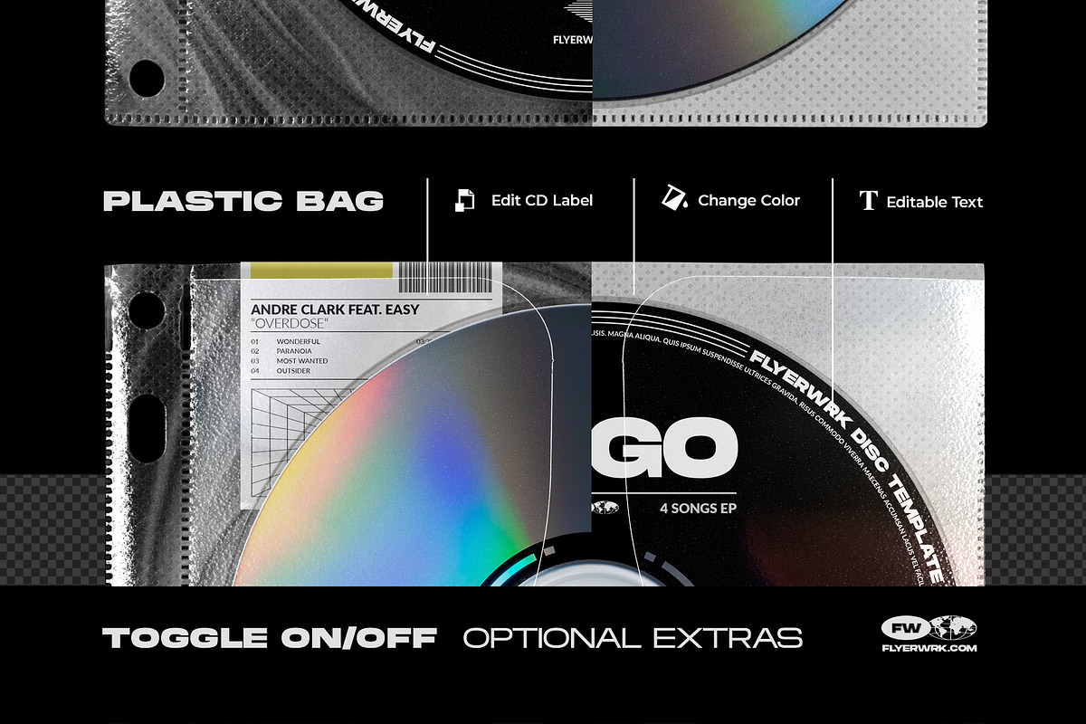 CD Mockup Bundle, a Product Mockup by FLYERWRK