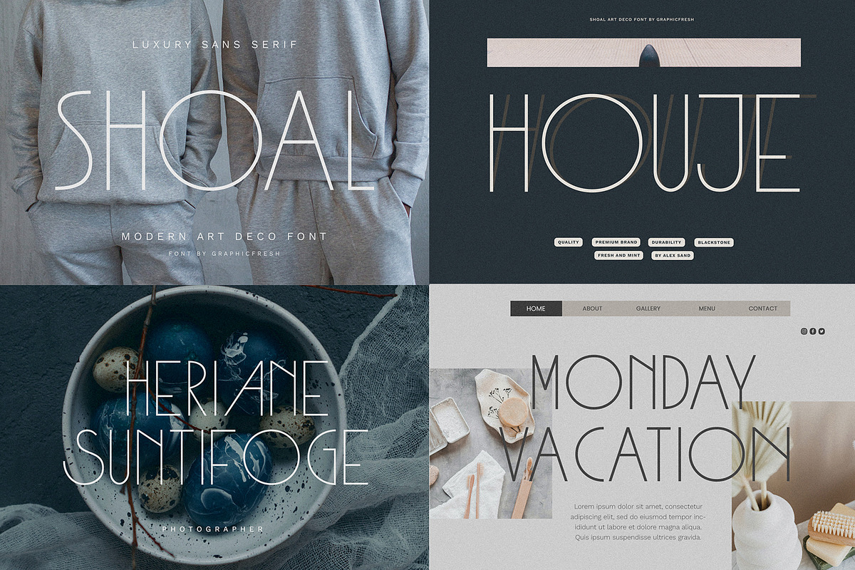 Modern Font Bundle - Clean Sans Font, a Sans Serif Font by Graphicfresh