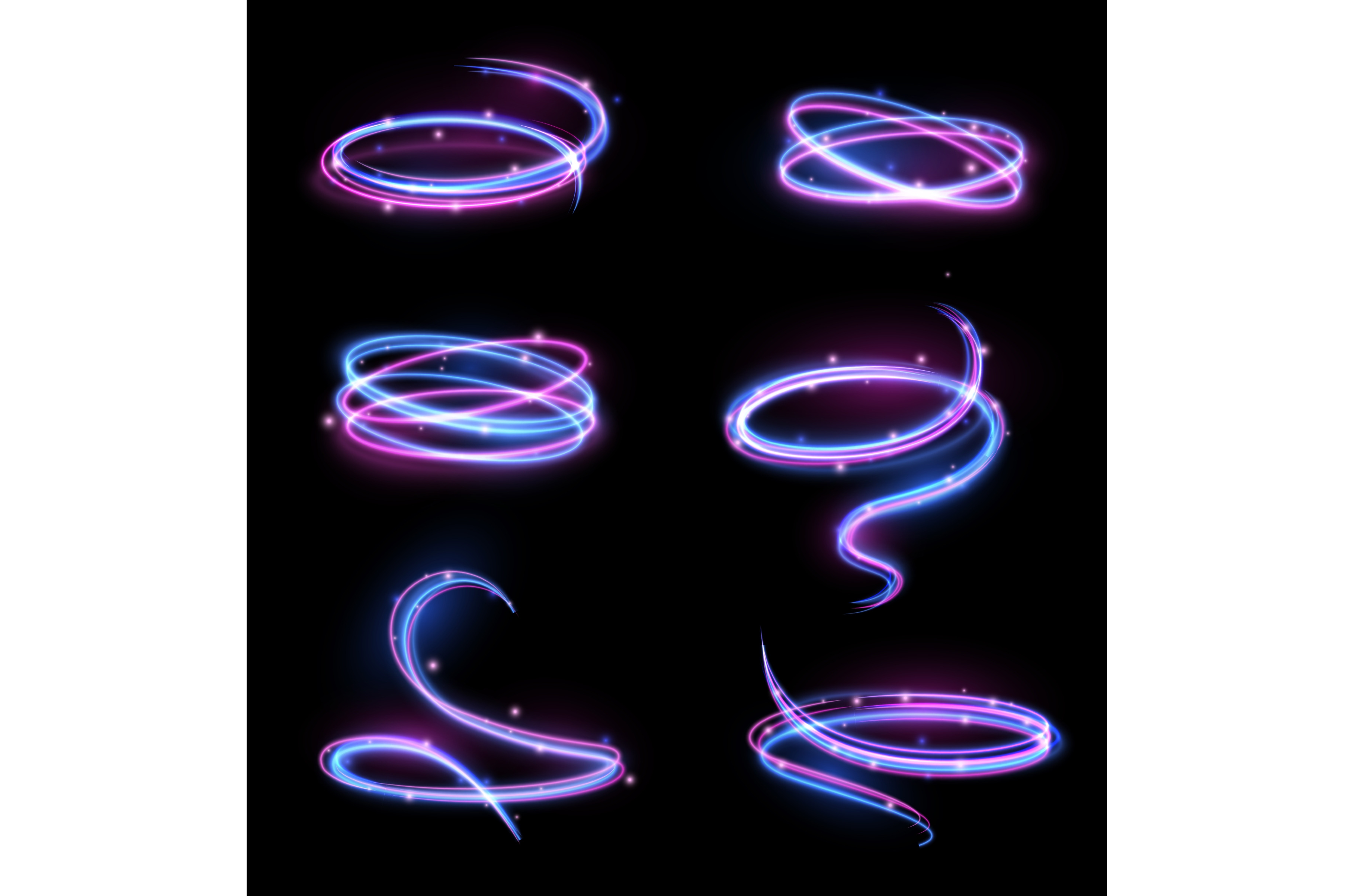 Shiny swirls. Glowing swirl lines, a Decorative Illustration by YummyBuum
