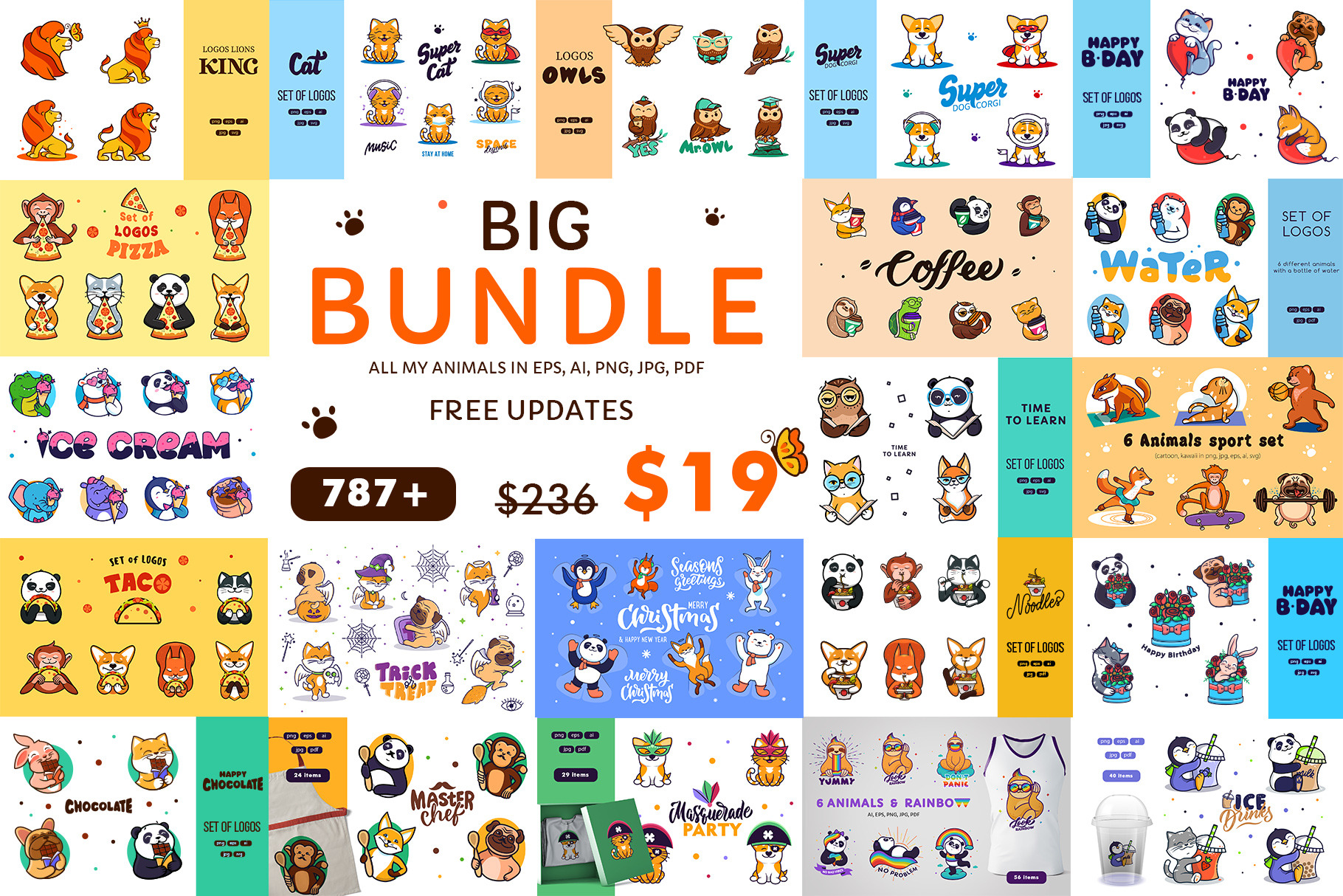 BIG Animal bundle. Animals vibes
