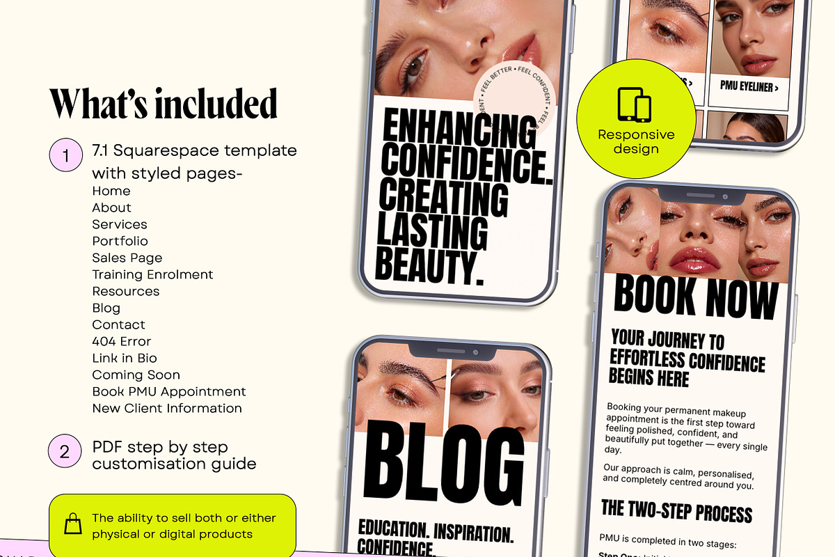 PMU Artist Website Template, a Squarespace Template by Template Twist Shop