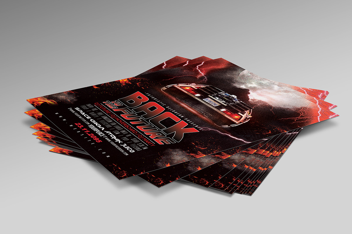 Back to the Future | 6in1 Flyer, a Flyer Template by GIGA-TEMPLATE