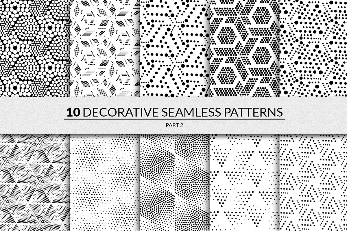 144 seamless pointillism patterns, a Pattern Graphic by softulka
