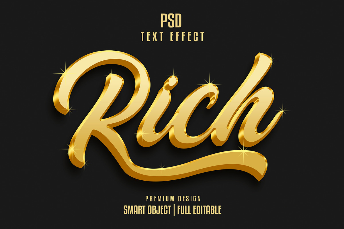 20 Luxury PSD 3D Text Effect bundle, a Layer Style Add-On by himelgfx ...