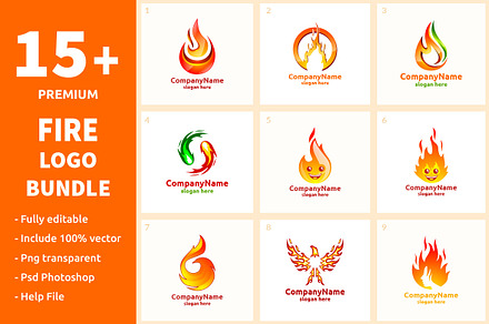 3D Fire Flame Element Logo Design 2, a Branding & Logo Template by ...