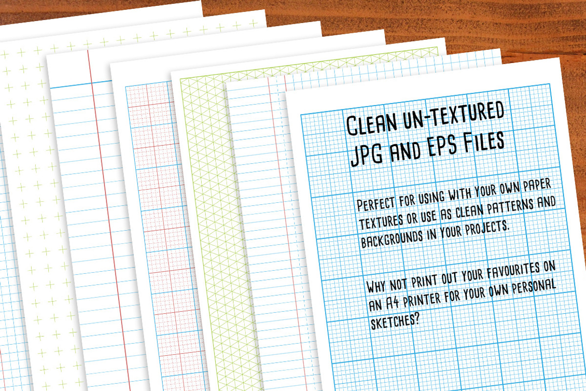 Old School Exercise Book Paper, a Background Graphic by Fendell Projects