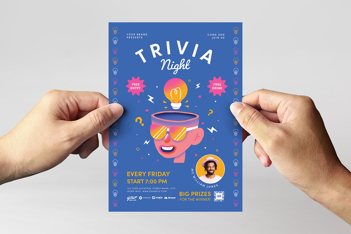 Trivia Night Flyer Template, a Flyer Template by BrandPacks