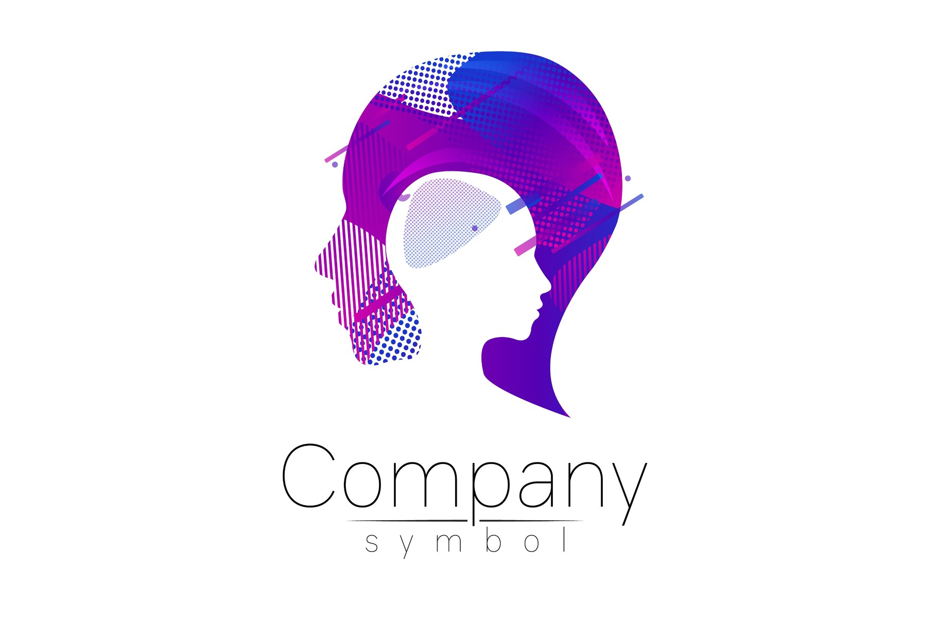 Modern head logo of Company Brand, an Object Graphic by Wittmann