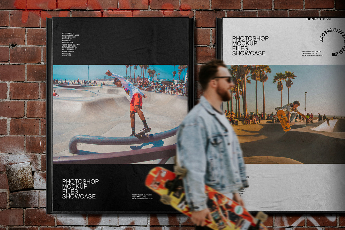 Wall Poster Mockup Set (10 PSD)