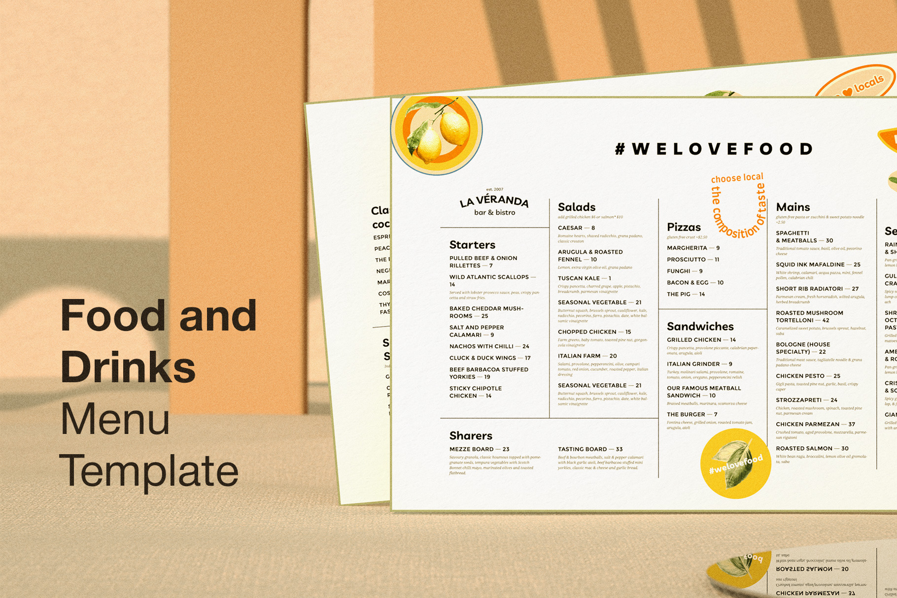 Food and Drinks Restaurant Menu, a Brochure Template by BigWeek