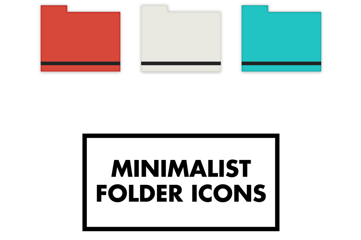 Minimalist Folder Icons, an Icon by Marmalade Moon
