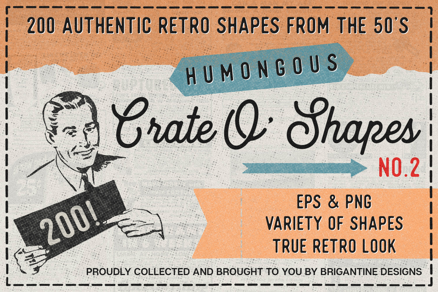 200 Retro Shapes Vol.2, an Object Graphic by Brigantine Designs ...
